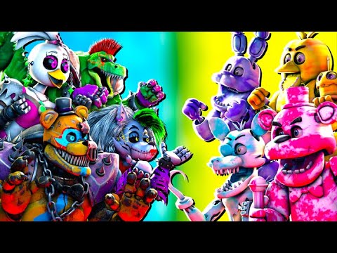 [SFM FNaF] Deathrock vs Tie Dye Animatronics - YouTube
