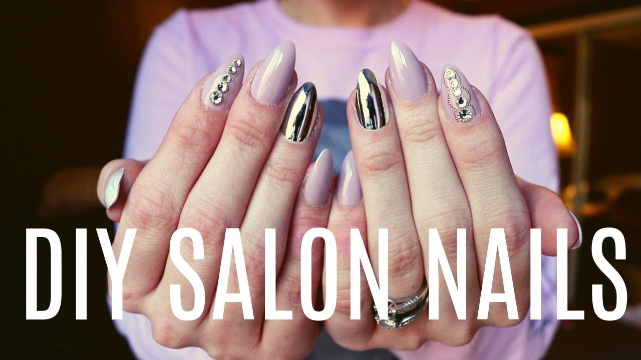 DIY SALON NAILS THAT LAST 2 WEEKS | ALL ABOUT MY NAILS | SUPER CHEAP ...