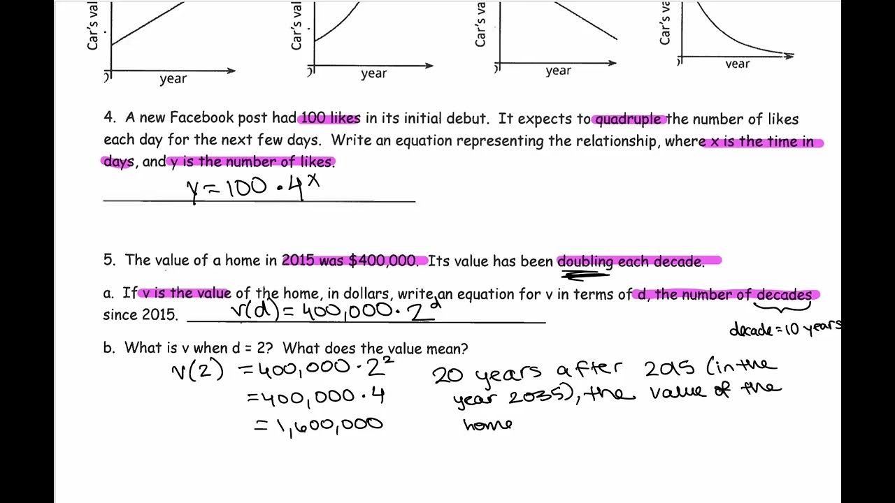 IM Algebra 1 Mid Unit 5 Assessment Study Guide - YouTube