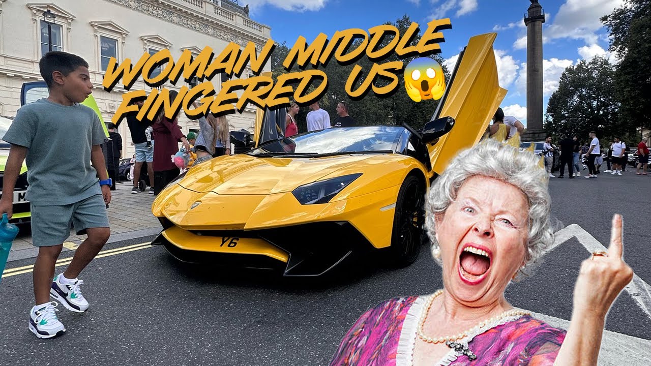 😱 CRAZY WOMAN PUTS MIDDLE FINGER UP AT SUPERCAR OWNERS ON BOND STREET ...