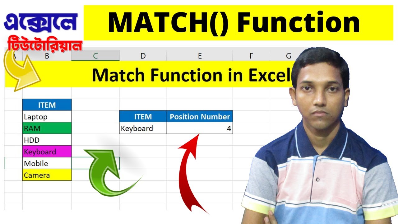 Match Function In MS Excel How To Use The MATCH Function In Excel Match Function In MS Excel How To Use The MATCH Function In Excel