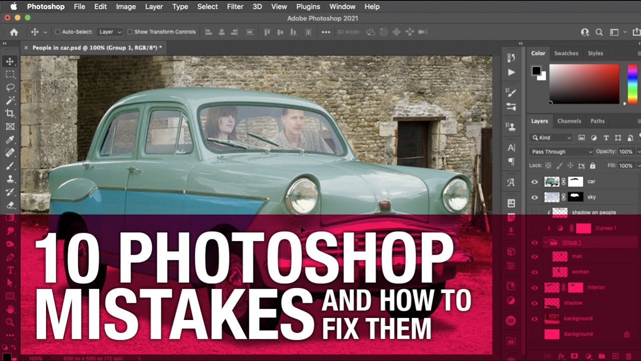 10 Photoshop mistakes and how to fix them - YouTube