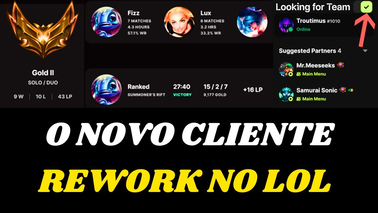 Novo Rework Completo no Cliente para o League of Legends! - YouTube