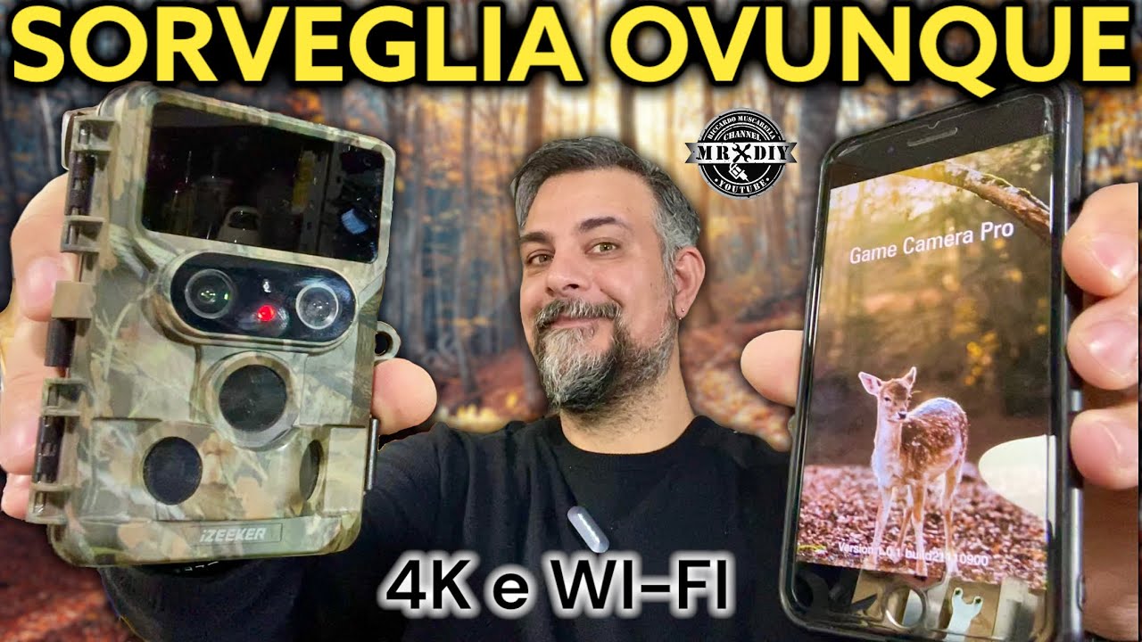 La migliore fototrappola, che NON COSTA UN BOTTO. 4K, Wi-Fi. Videosorveglianza Izeeker ig600 ...