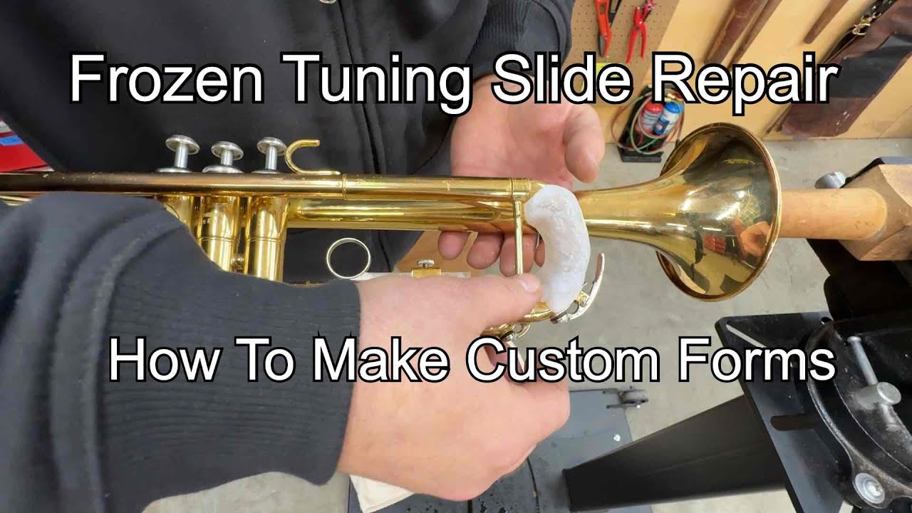Frozen Tuning Slide Repair & Custom Form Making- band instrument repair ...