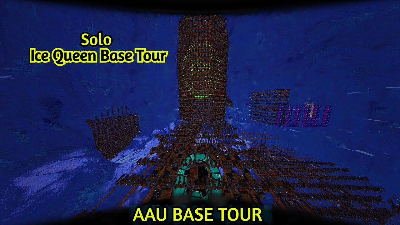 ARK - Solo Ice Queen Base Tour l Unofficial Servers Fibercraft l - 4K ...
