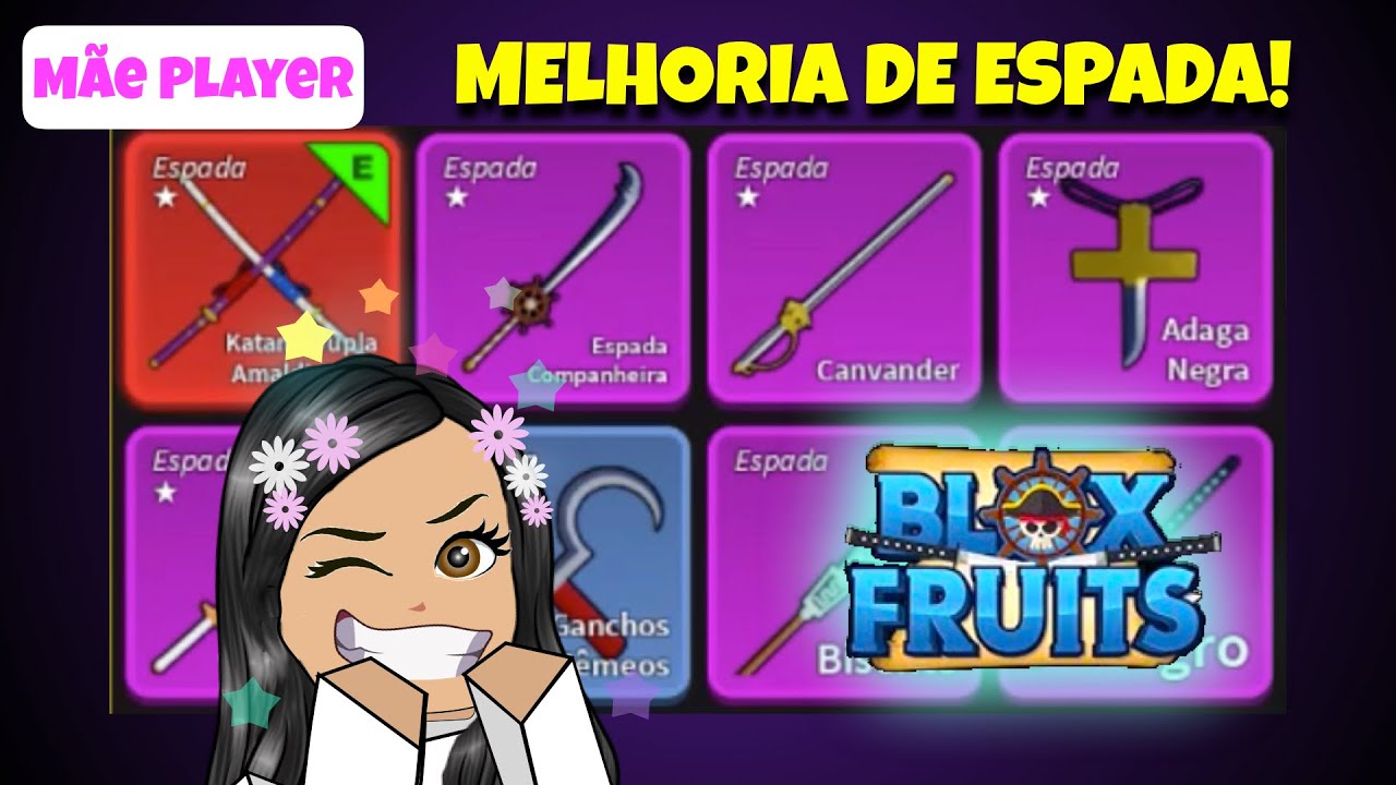 DEI UPGRADE NAS MINHAS MELHORES ESPADAS NO BLOX FRUITS! - YouTube