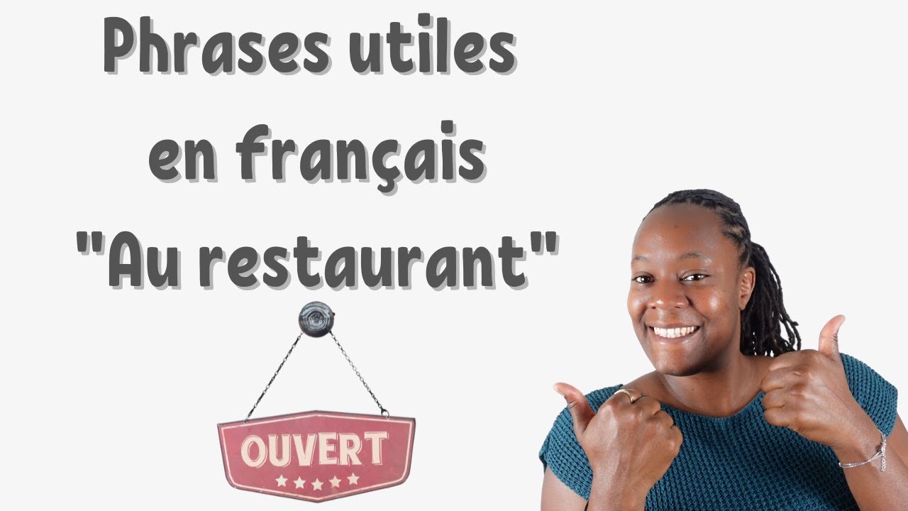 Vocabulaire français dédié au voyage " au restaurant" - YouTube