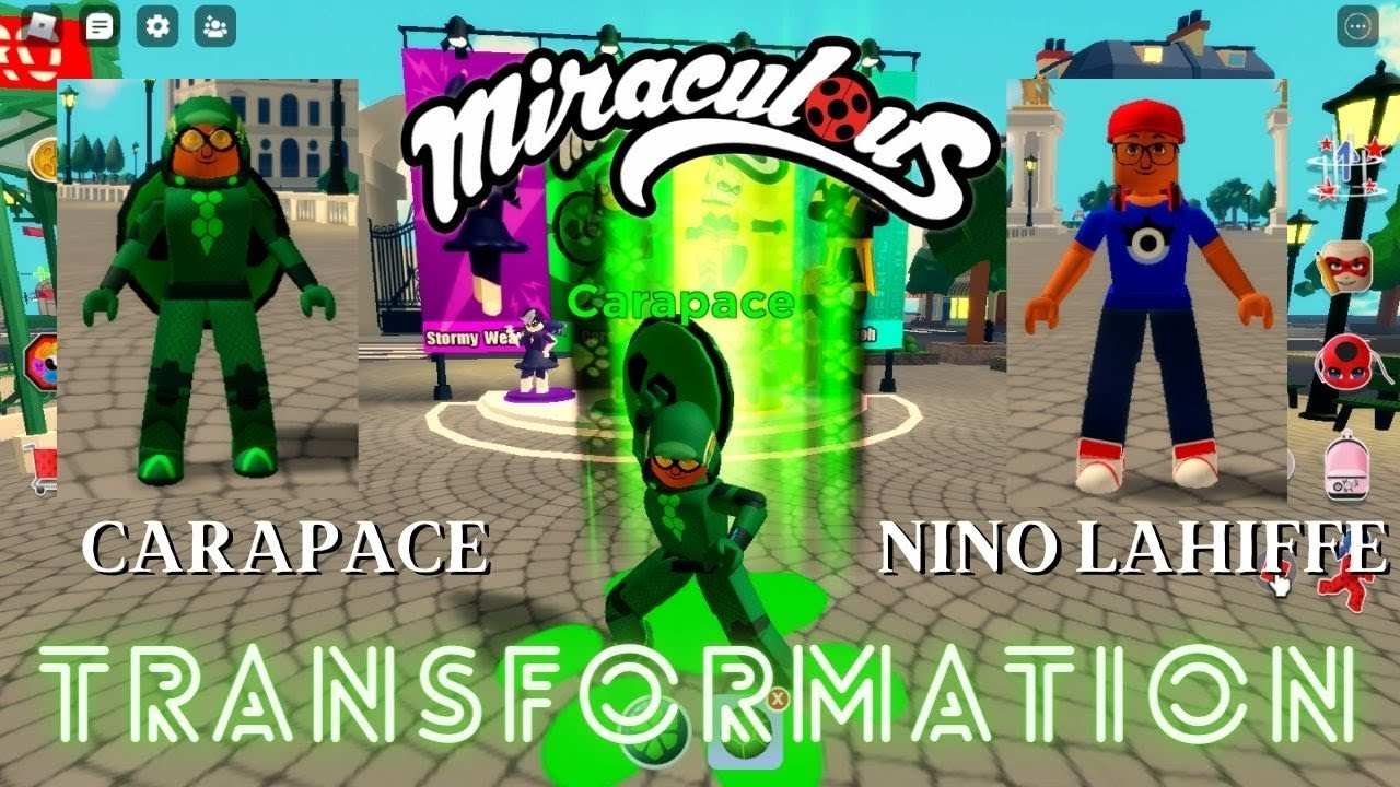 CARAPACE / NINO LAHIFFE TRANSFORMATION | MIRACULOUS RP QUESTS OF ...