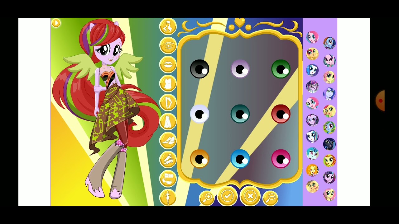 Fluttershy Rainboom Style Dress Up - YouTube