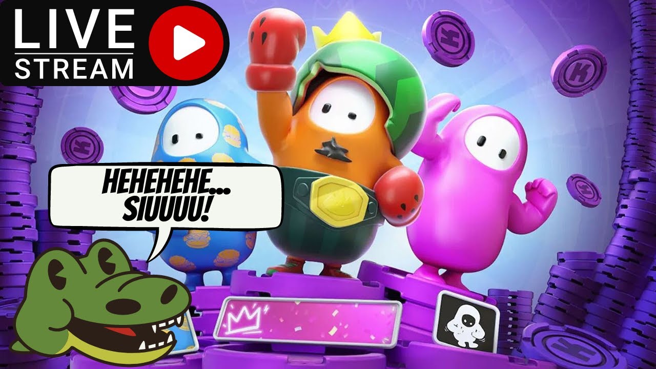 Live | Fall Guys | Red vs Blue Custom games join the Croco! - YouTube