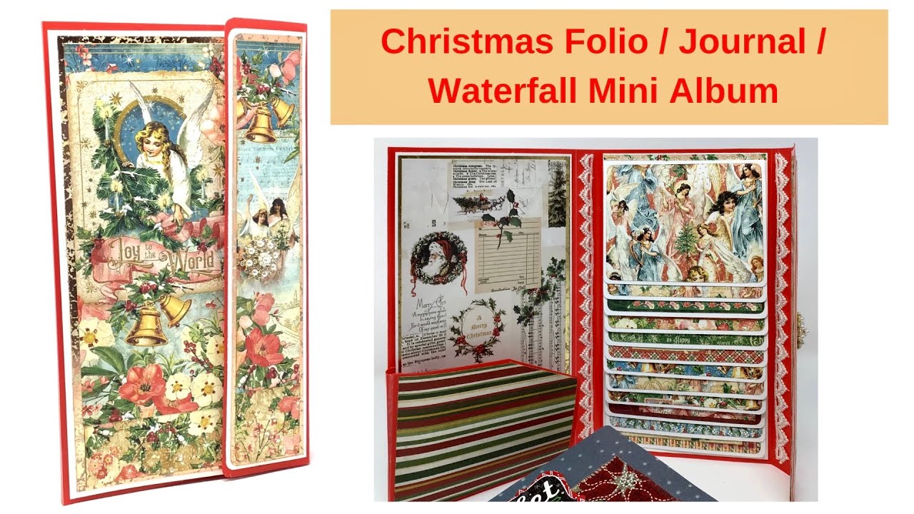 Christmas Folio, Brag Book, Waterfall Mini Album, Journal #neldascrafts ...