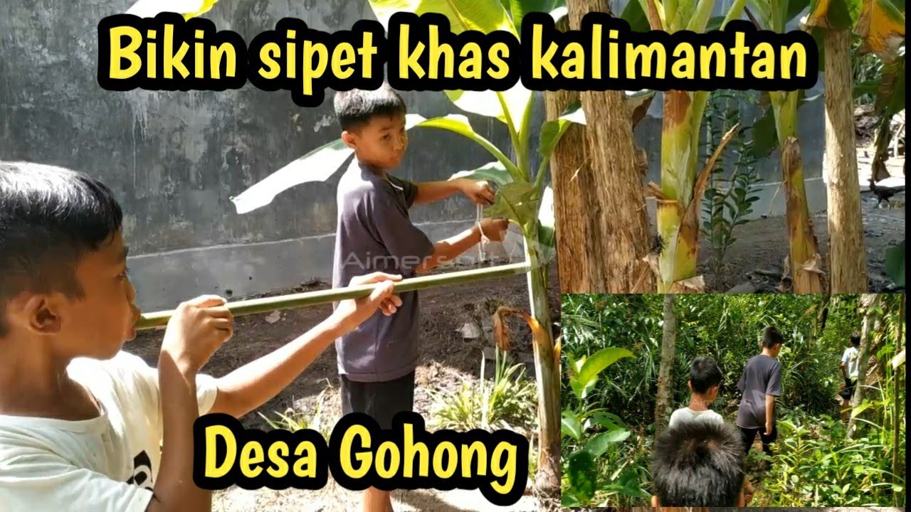 Bikin mainan traditional khas kalteng, Sipet atau sumpit - YouTube