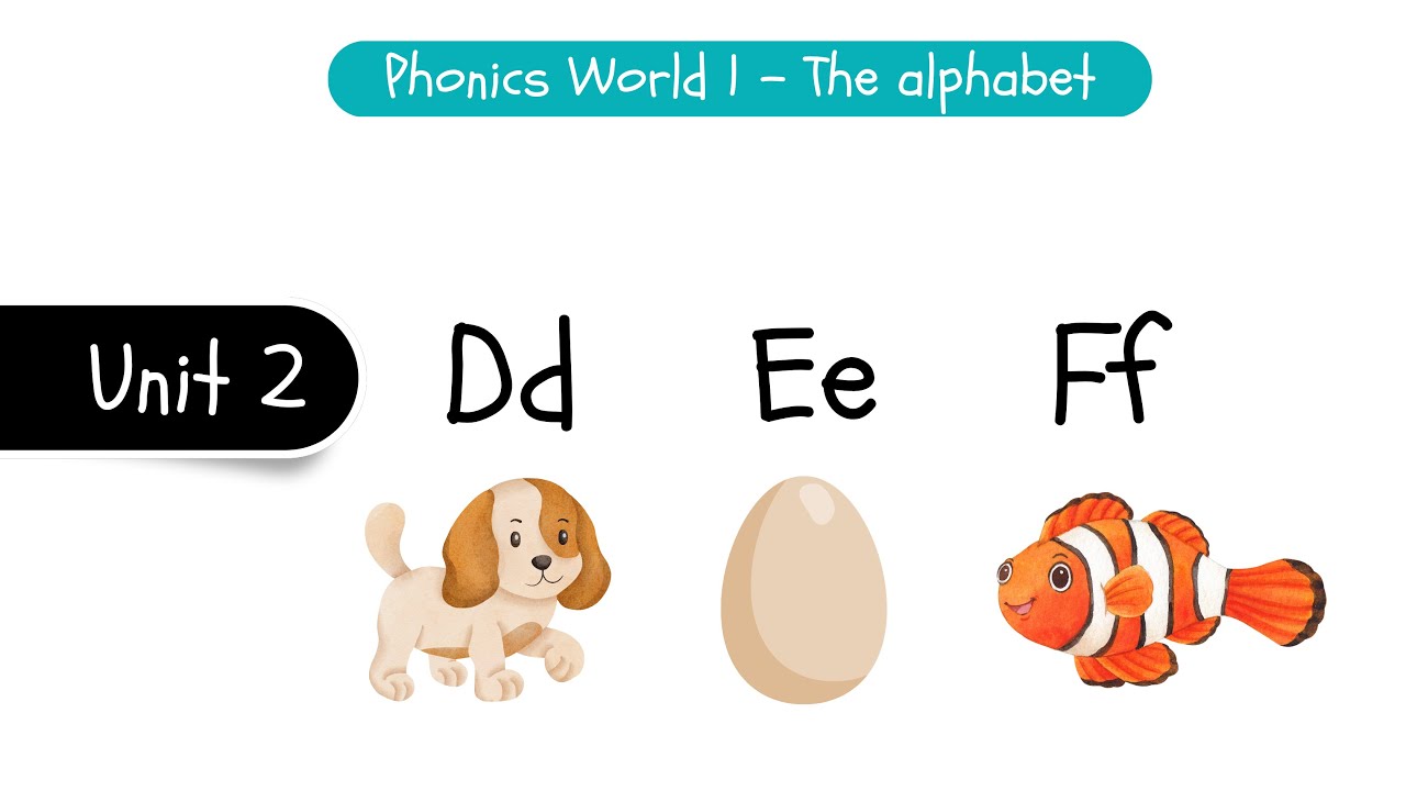 Letter D E F - Unit 2 | phonics world 1 the alphabet - YouTube