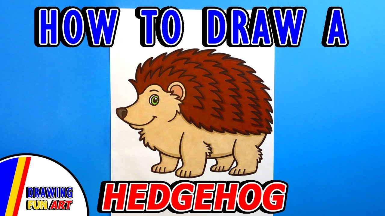 How To Draw A Hedgehog - YouTube
