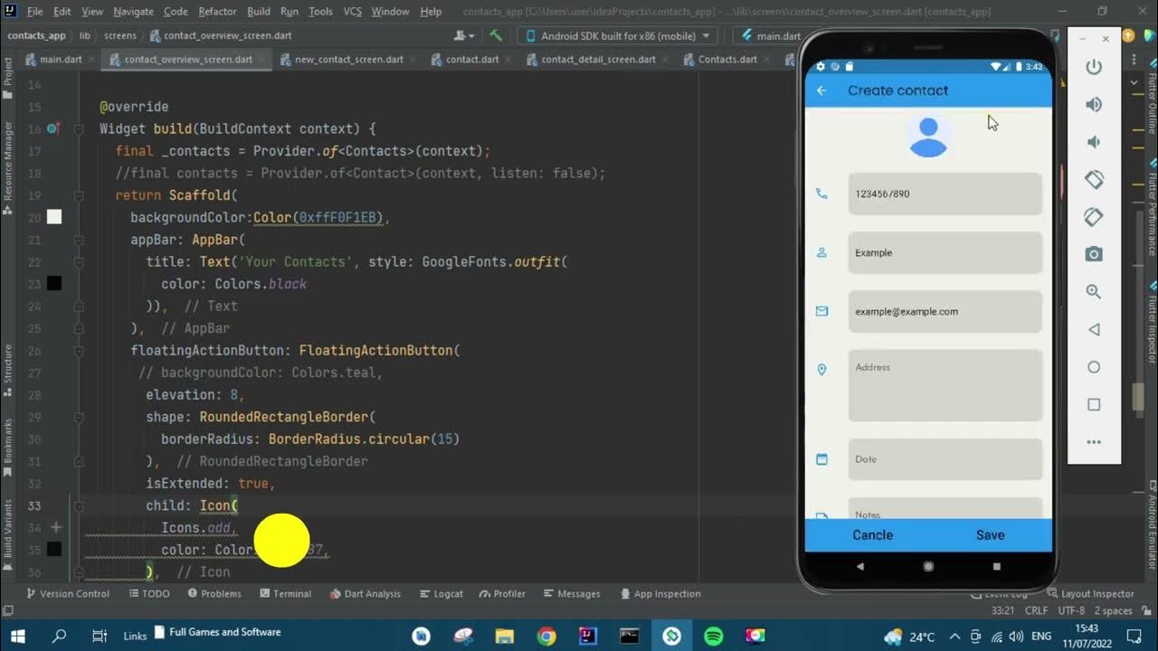 Contacts app | Google contacts app | Dart Flutter | Sqlite - YouTube