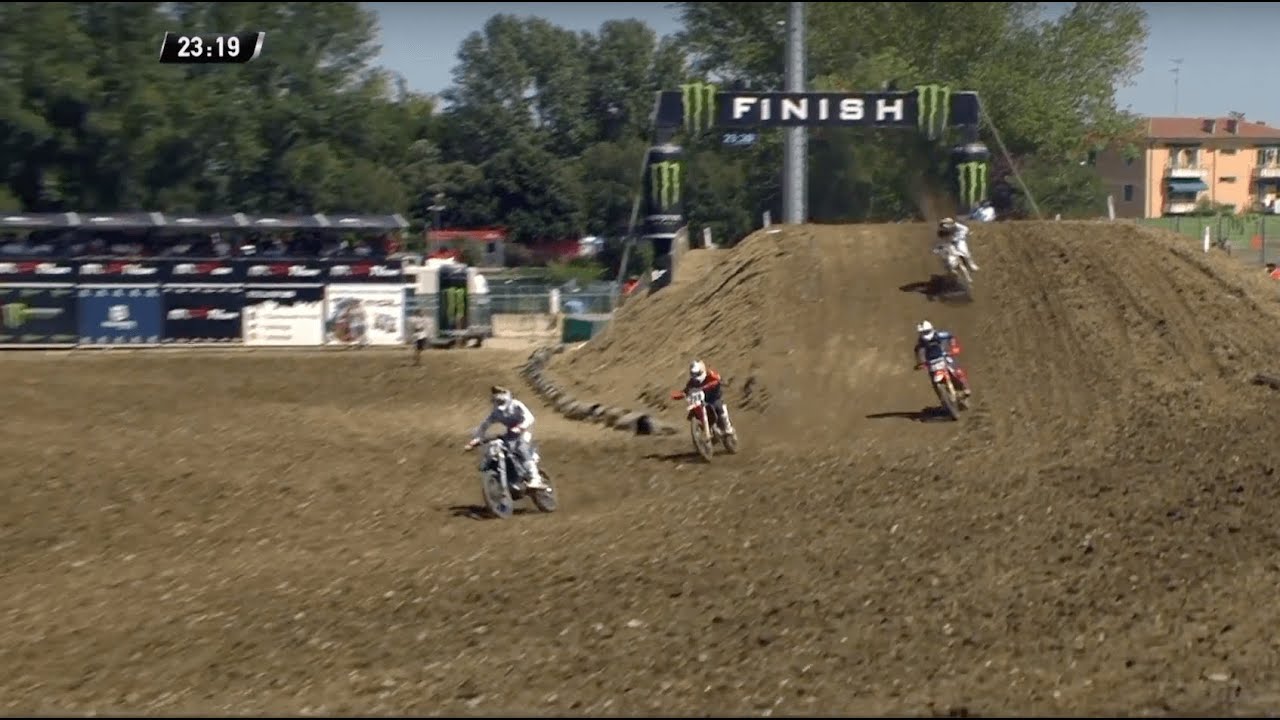 Epic four-way fight for the lead - MXGP Race 1 - MXGP of Italy - Imola ...