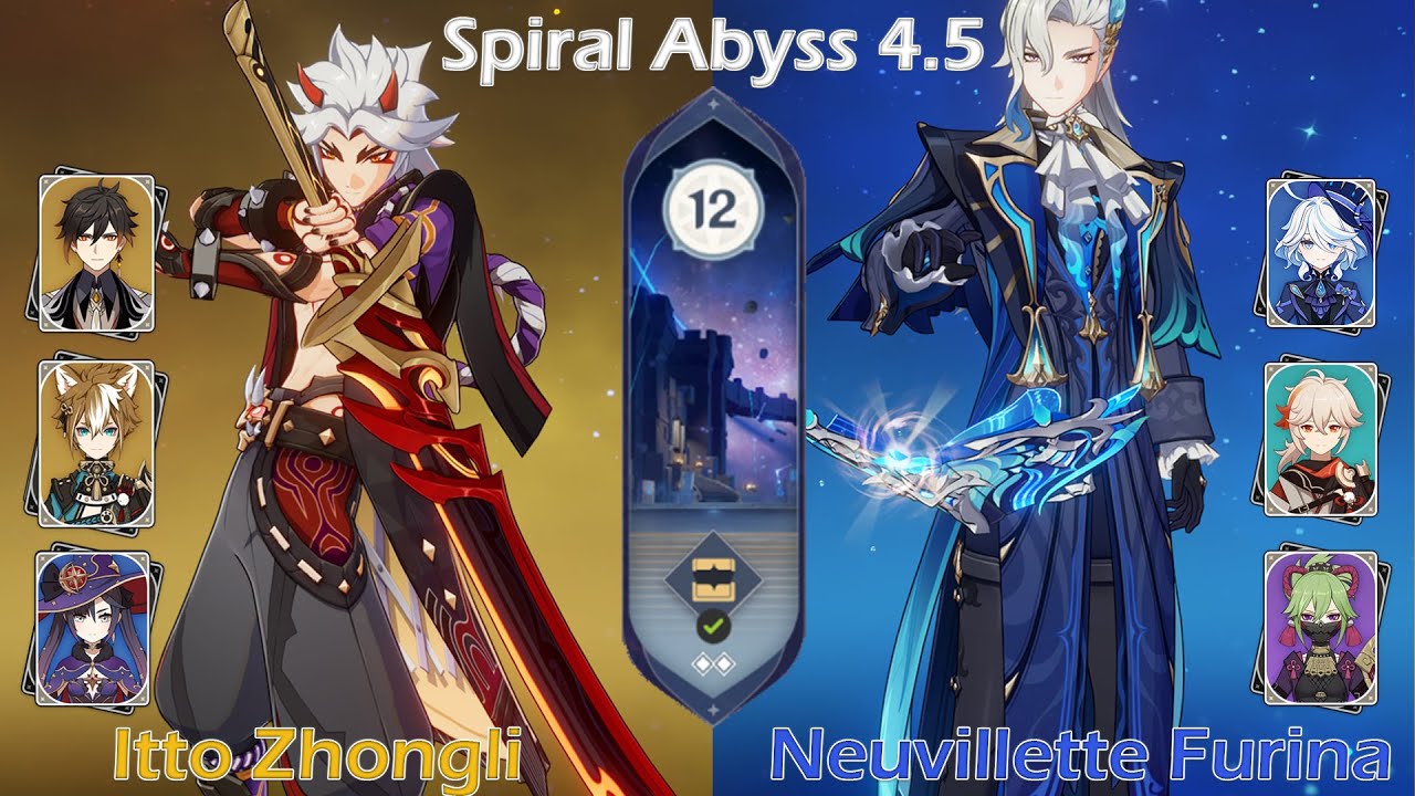 4.5 New Abyss Phase 3 : 60% DMG Buff - Itto C6 & Neuvillette C6 ...