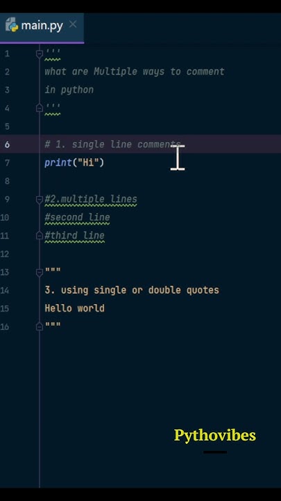 Comment Python Code In Multiple Ways Pythonvibes Pythonvibes Pythonvibes Shorts Trending