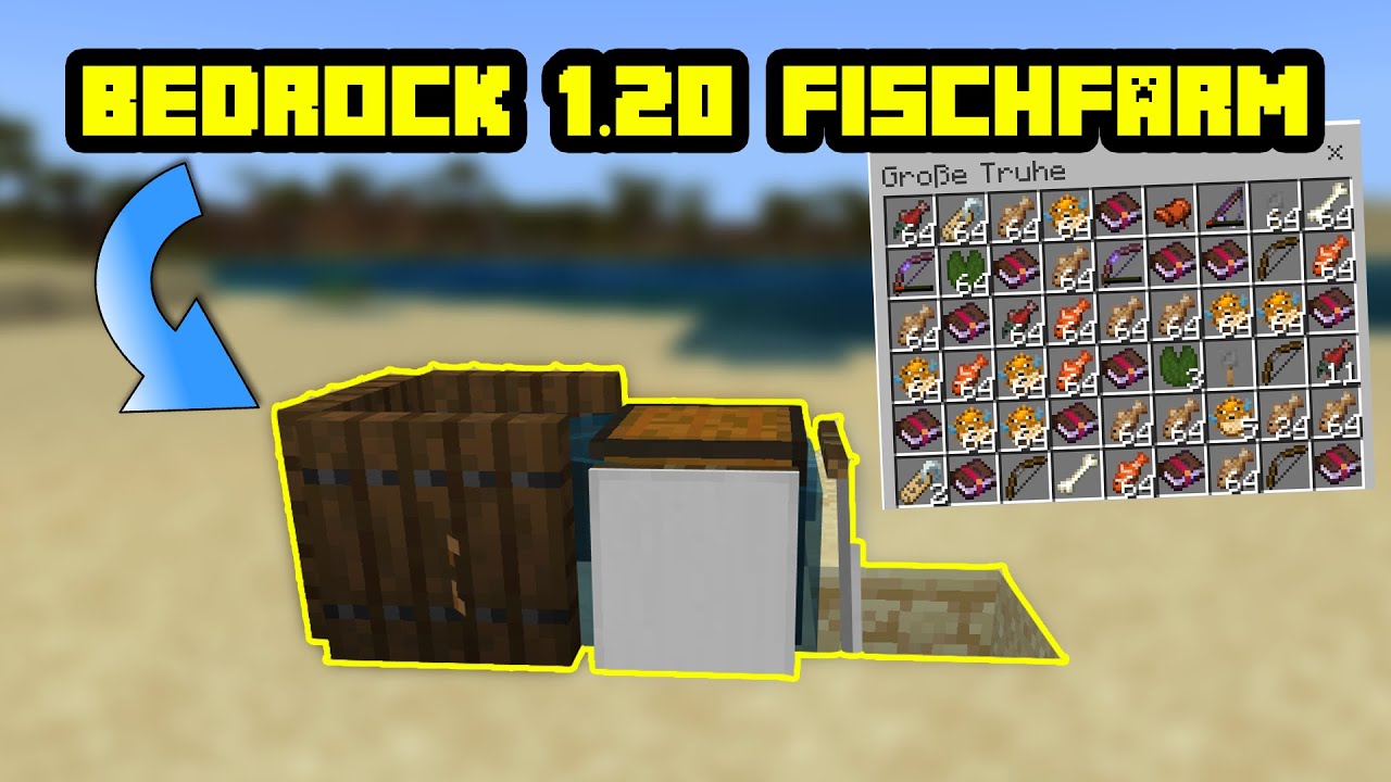 wie baut man eine automatische AFK Fischfarm in Minecraft Bedrock 1.20 ...