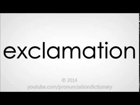 How to pronounce exclamation - YouTube