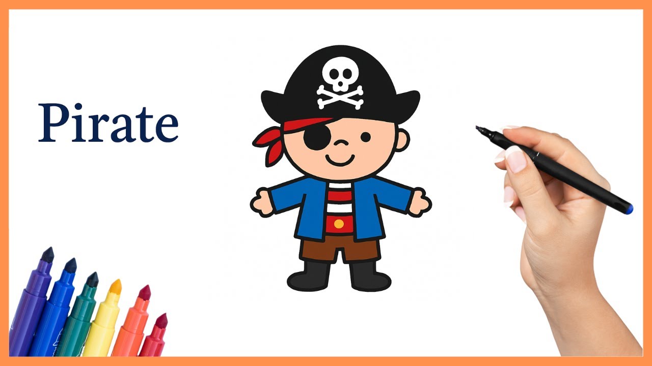 Comment dessiner un pirate étape par étape facilement - YouTube