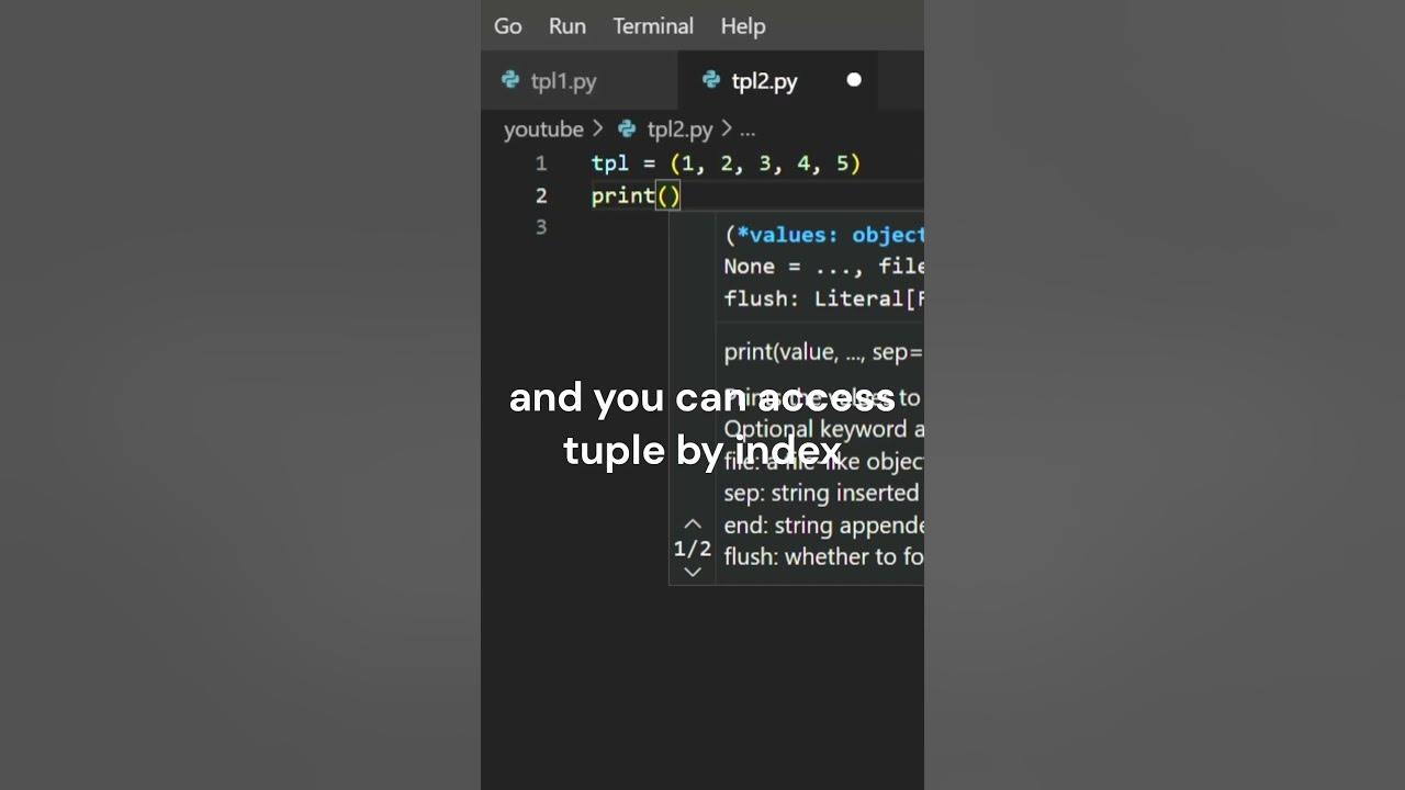 How To Access Tuple In Python Shorts Short Ytshorts Youtube