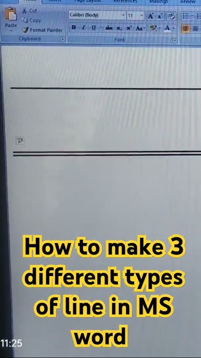 How to make 3 different types of line in MS Word most easiest way #tech ...