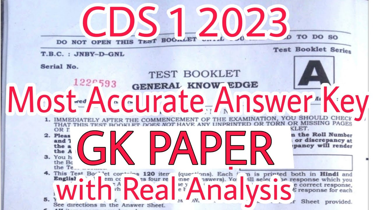 CDS 1 2023 GK ANSWER KEY WITH ANALYSIS MOST ACCURATE YouTube cds-1-2023-gk-answer-key-with-analysis-most-accurate-youtube