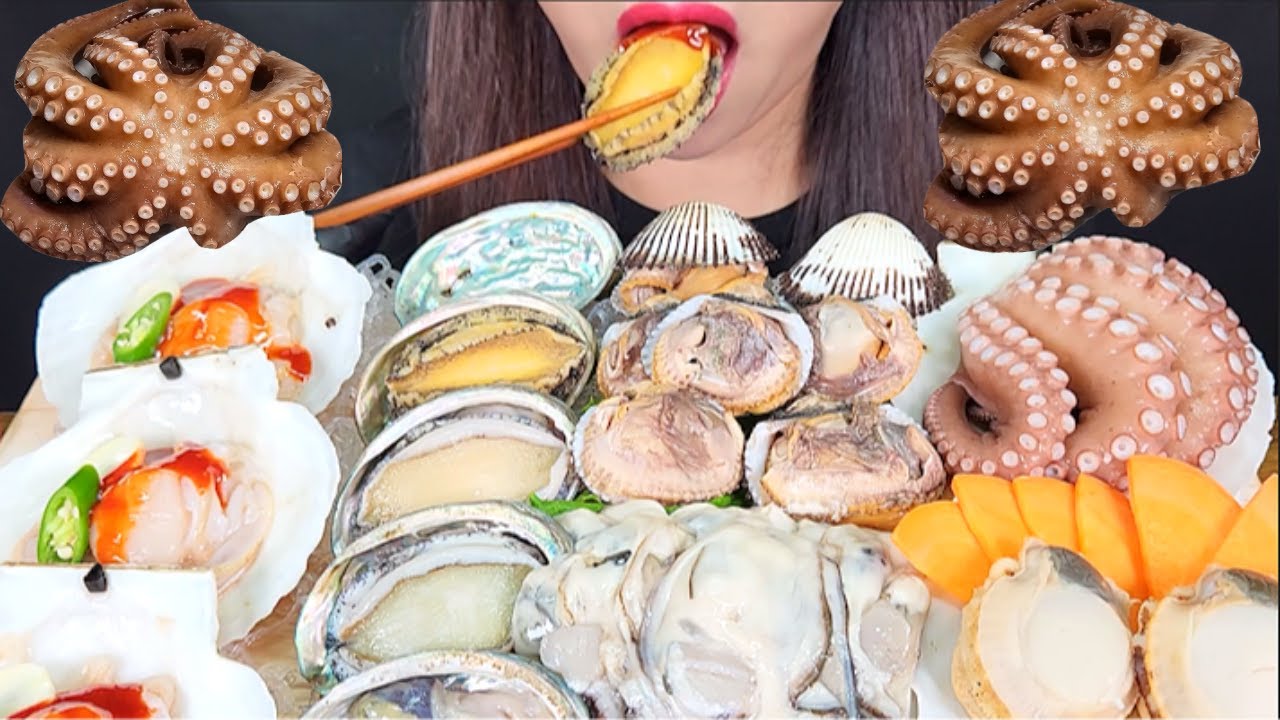ASMR Assorted Seafood 해물모듬 리얼사운드먹방 EATING SOUND MUKBANG - YouTube