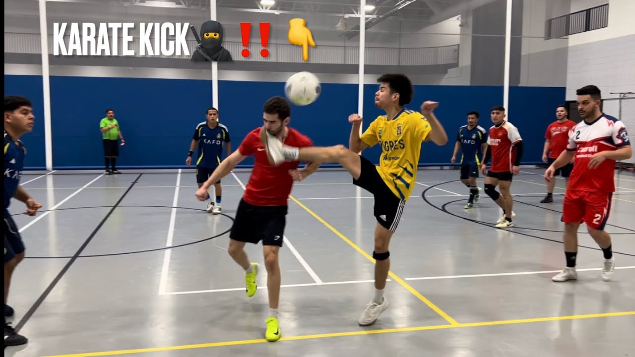 FUTSAL SOCCER Player KARATE KICKS Players FACE! - YouTube