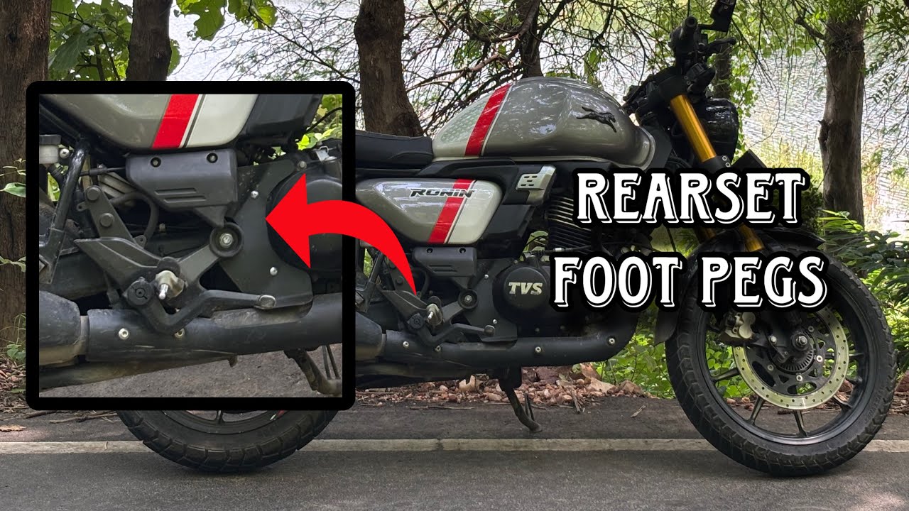 Tvs Ronin Rearset Footpegs Modification | Ronin Cafe racer modification ...
