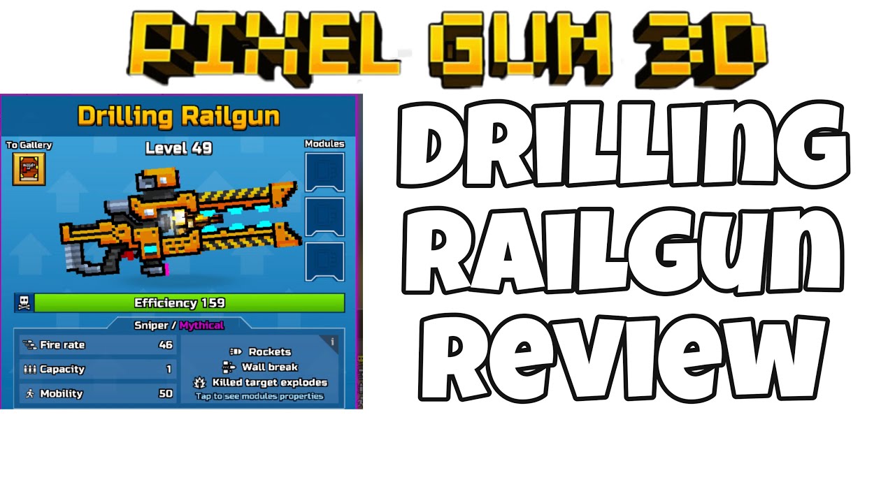 Drilling Railgun Review | Pixel Gun 3D - YouTube