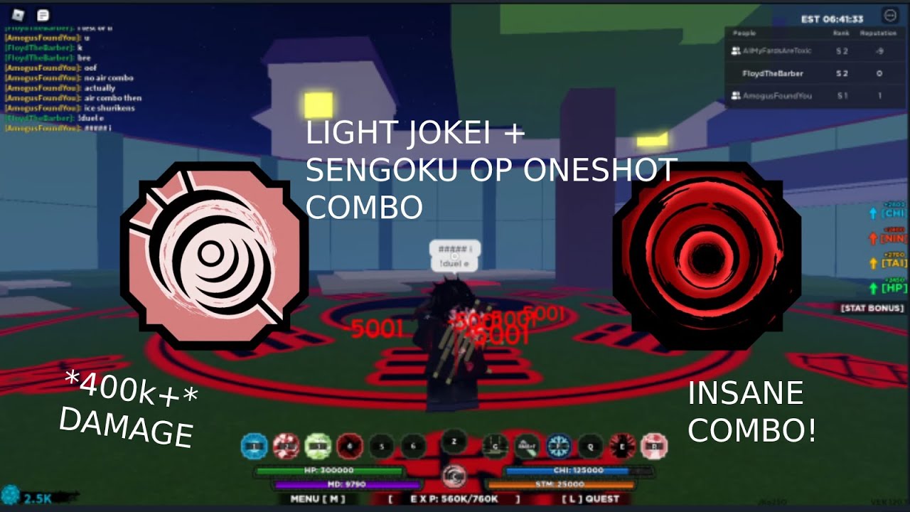 LIGHT JOKEI + SENGOKU OP ONESHOT COMBO | Shindo Life Roblox - YouTube