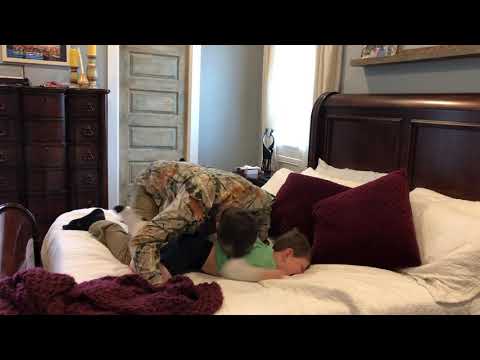 Wrestling with dad