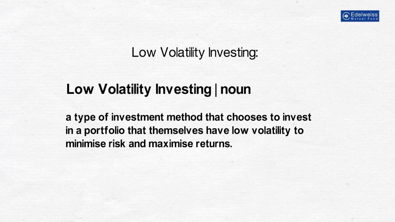 Low Volatility Investing - YouTube