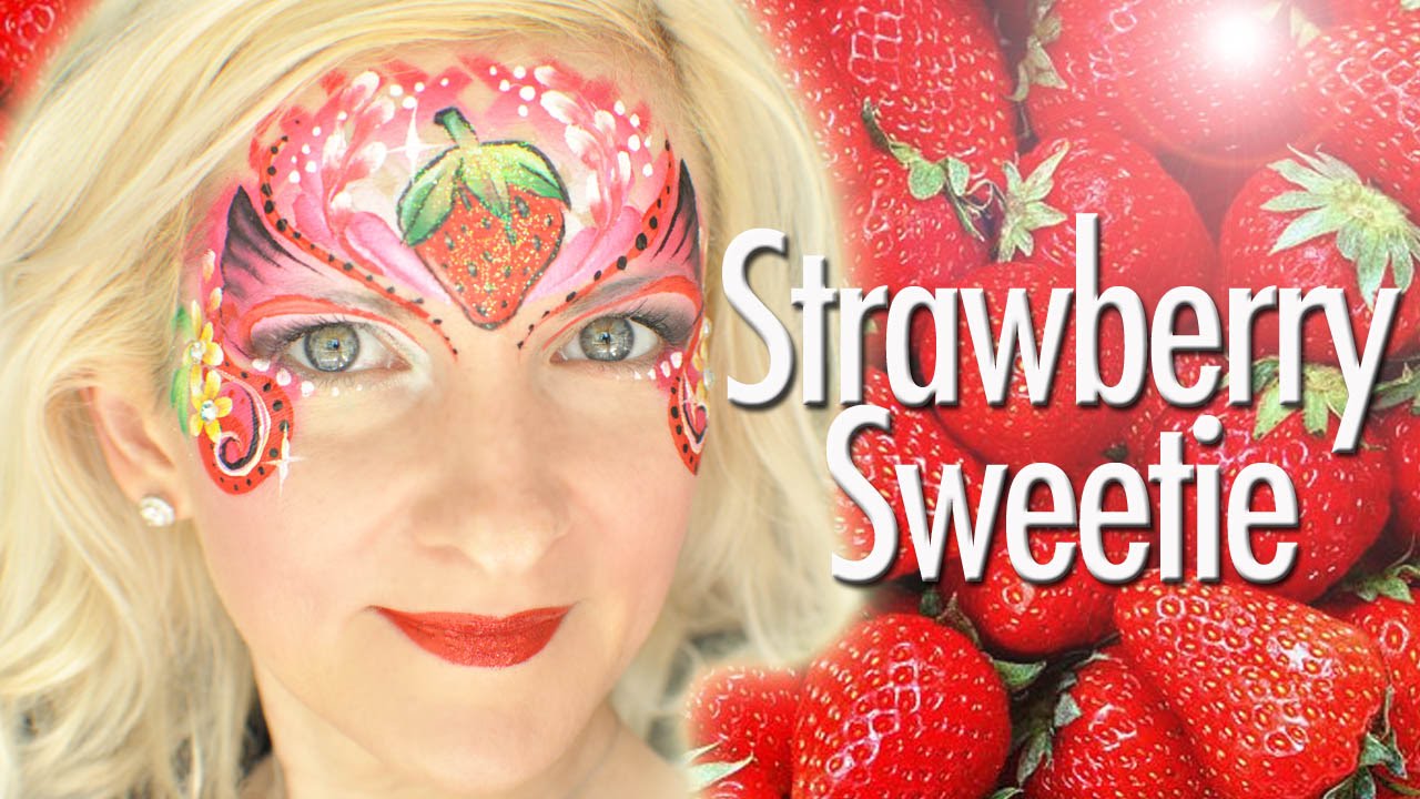 Strawberry Sweetie Face Painting Tutorial - YouTube