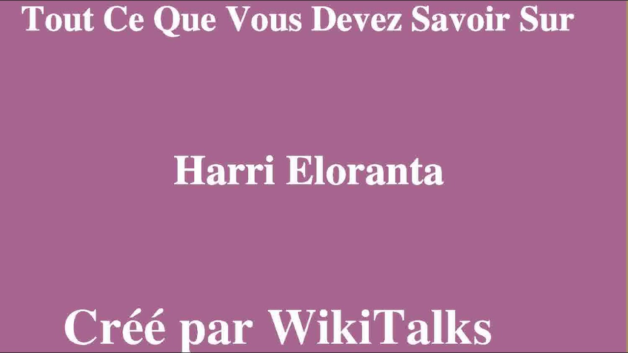 Harri Eloranta - YouTube