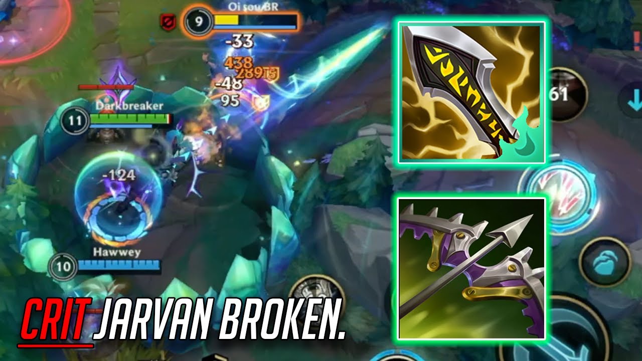 WILD RIFT JARVAN WITH INFINITY EDGE 1 SHOTS SO HARD - YouTube