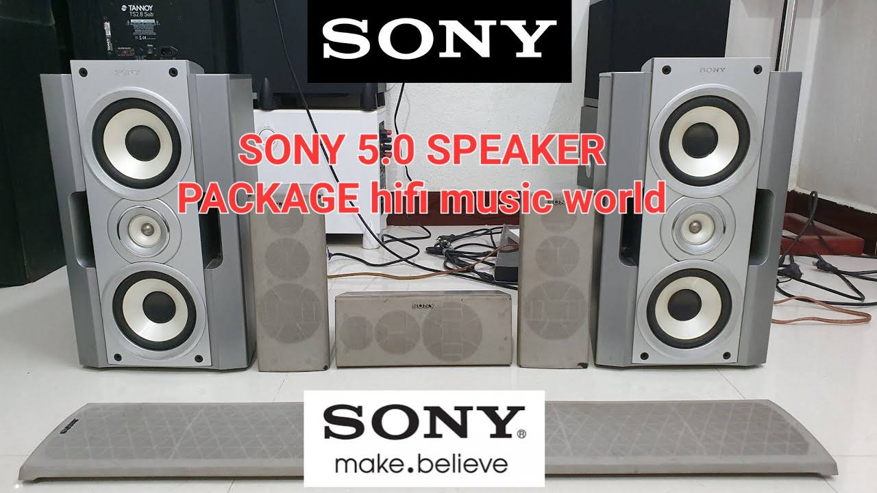 Sony SS-FL7 5.0 Speaker Package 8 ohms 100w 2way type 5inch dual woofer ...