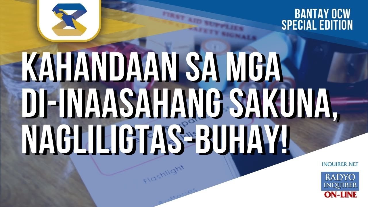 Kahandaan sa mga di-inaasahang sakuna, nagliligtas-buhay! - YouTube
