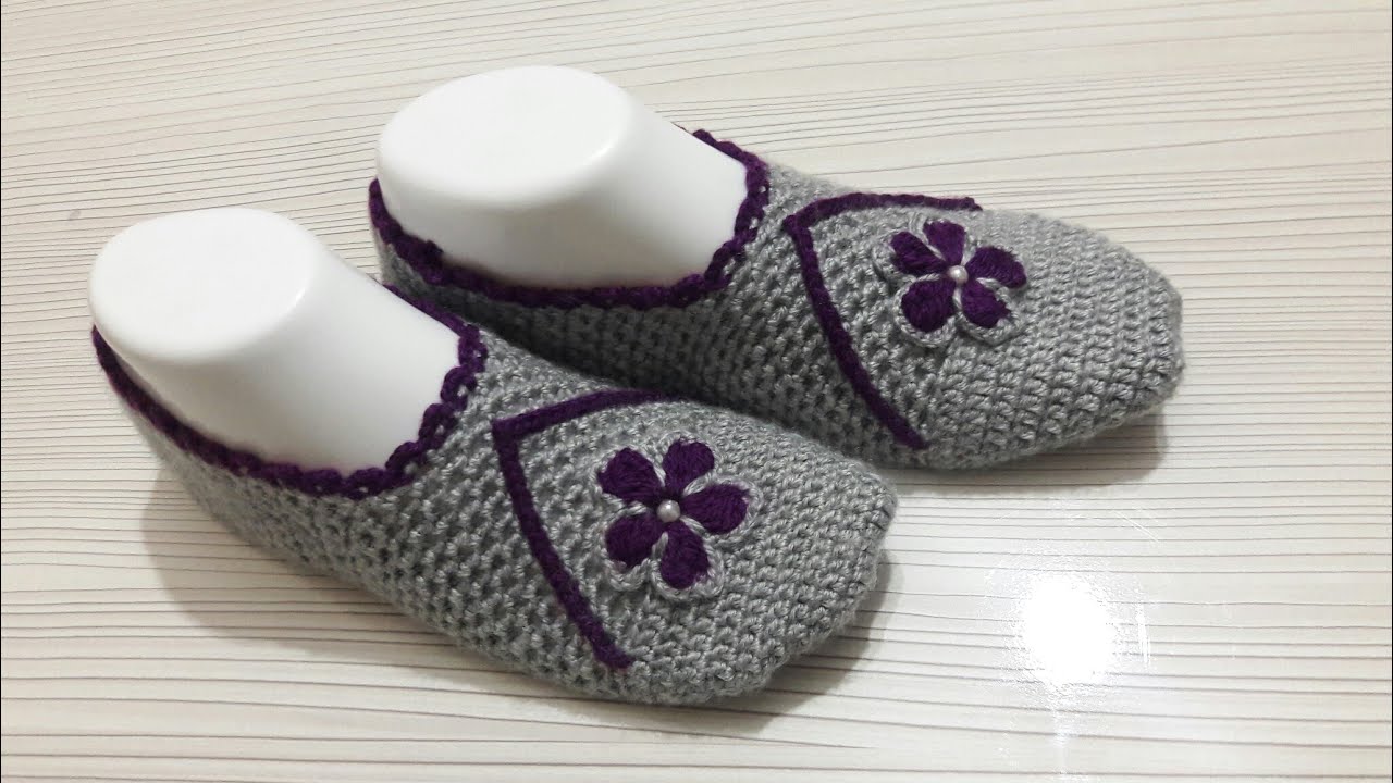 En yeni tığ işi patik yapımı. patik modeli - YouTube