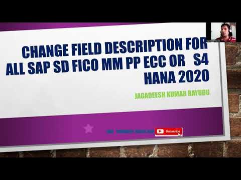 Change field description for all SAP SD fico mm pp ecc or S4 HANA 2020 - YouTube