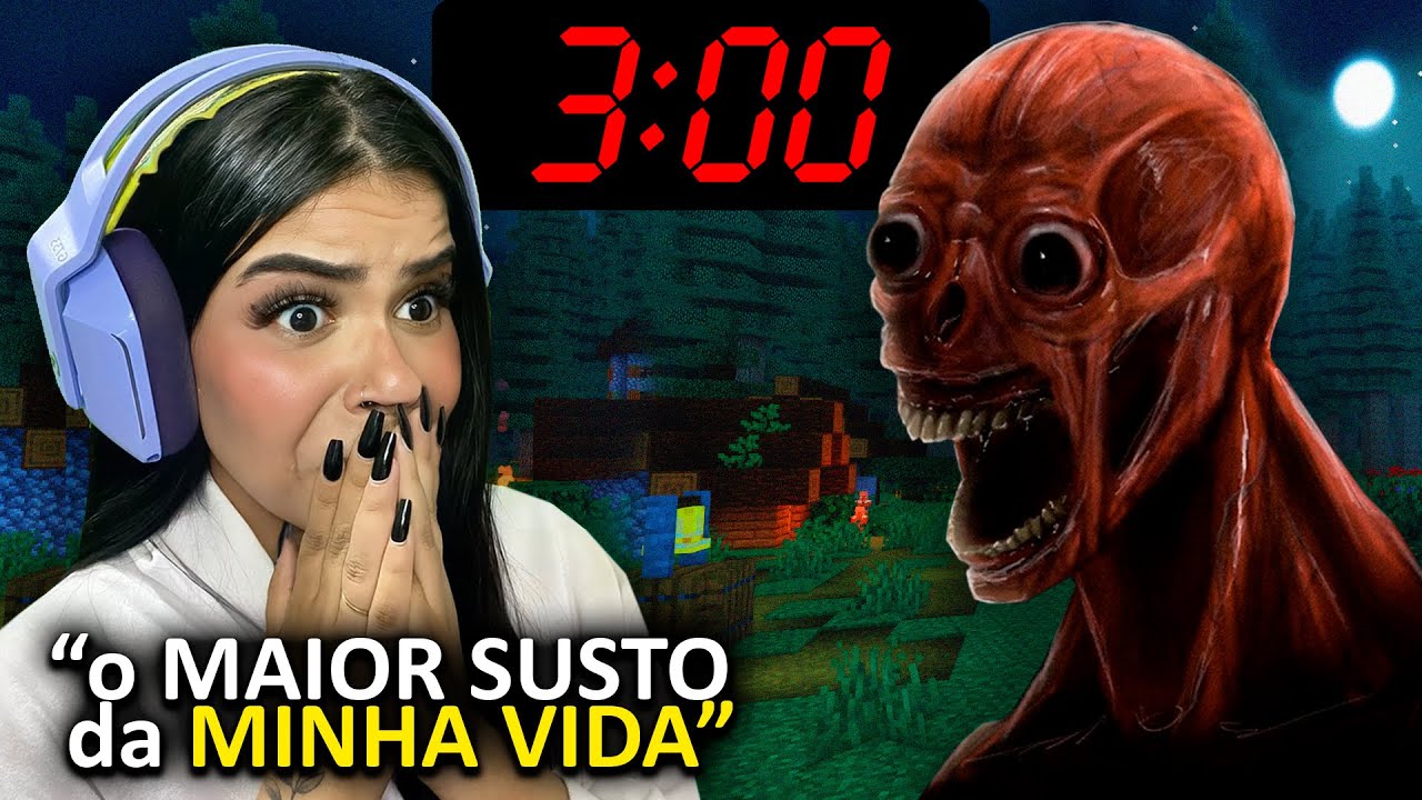 SOBREVIVI 3:00 DA MADRUGADA ao mod MAIS ASSUSTADOR DO MINECRAFT!! - YouTube