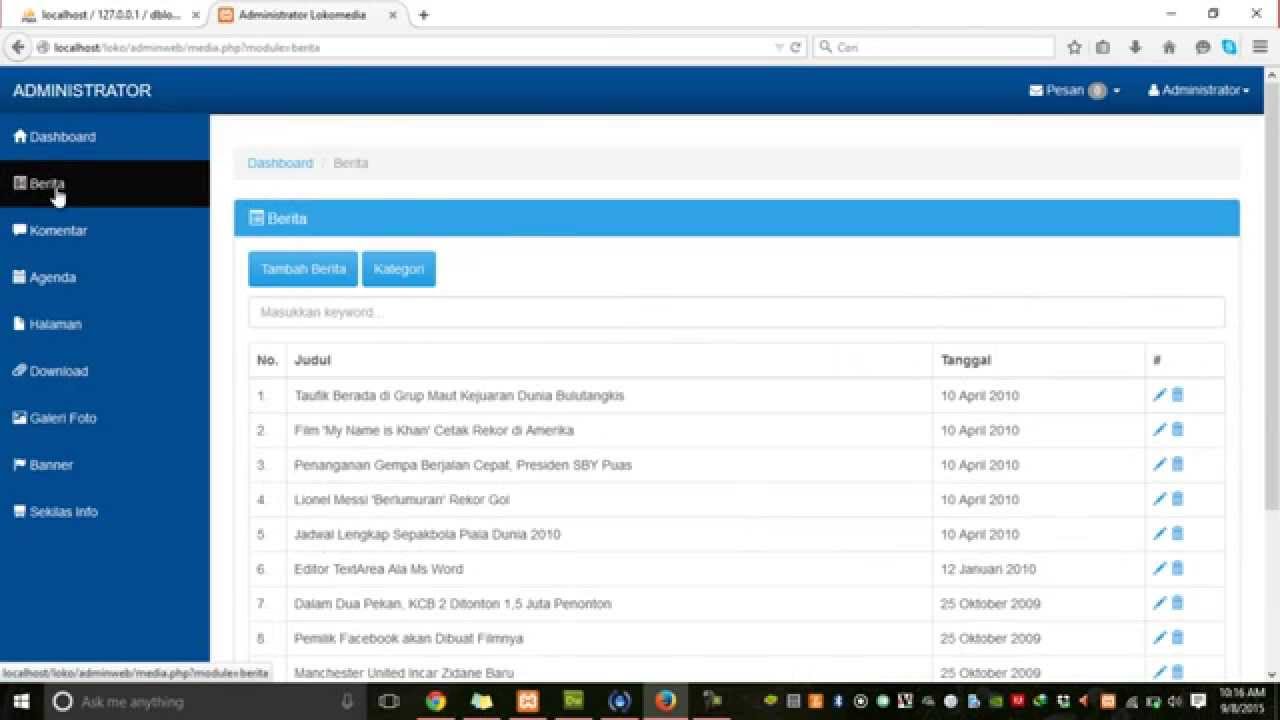 Admin Template CMS Lokomedia - YouTube