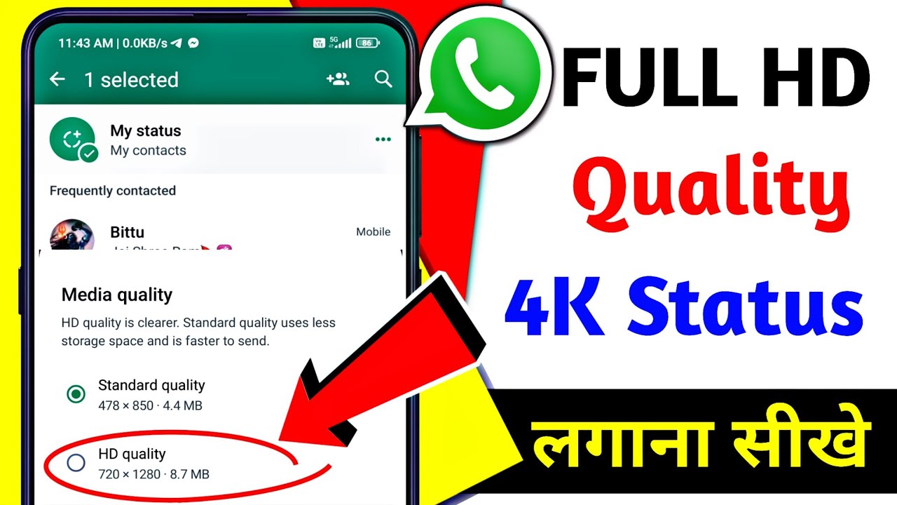 How to upload whatsapp status without losing quality | how to upload hd ...