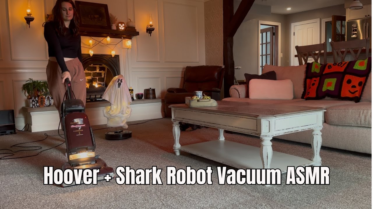 Halloween ASMR Vacuuming | Ghost Robot & Vintage Hoover Cleaning Sounds ...