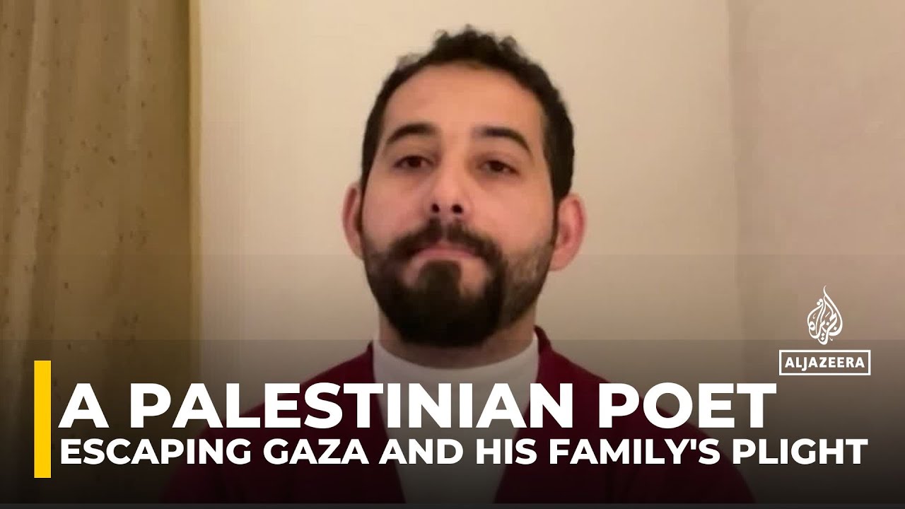 A Palestinian poet on escaping Gaza and his family's plight - YouTube