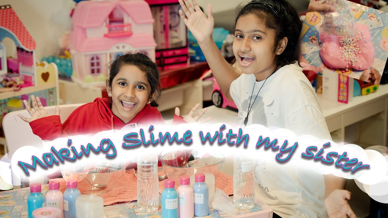 Making slime with my sister - YouTube