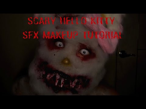 Scary Hello Kitty Makeup Tutorial - YouTube